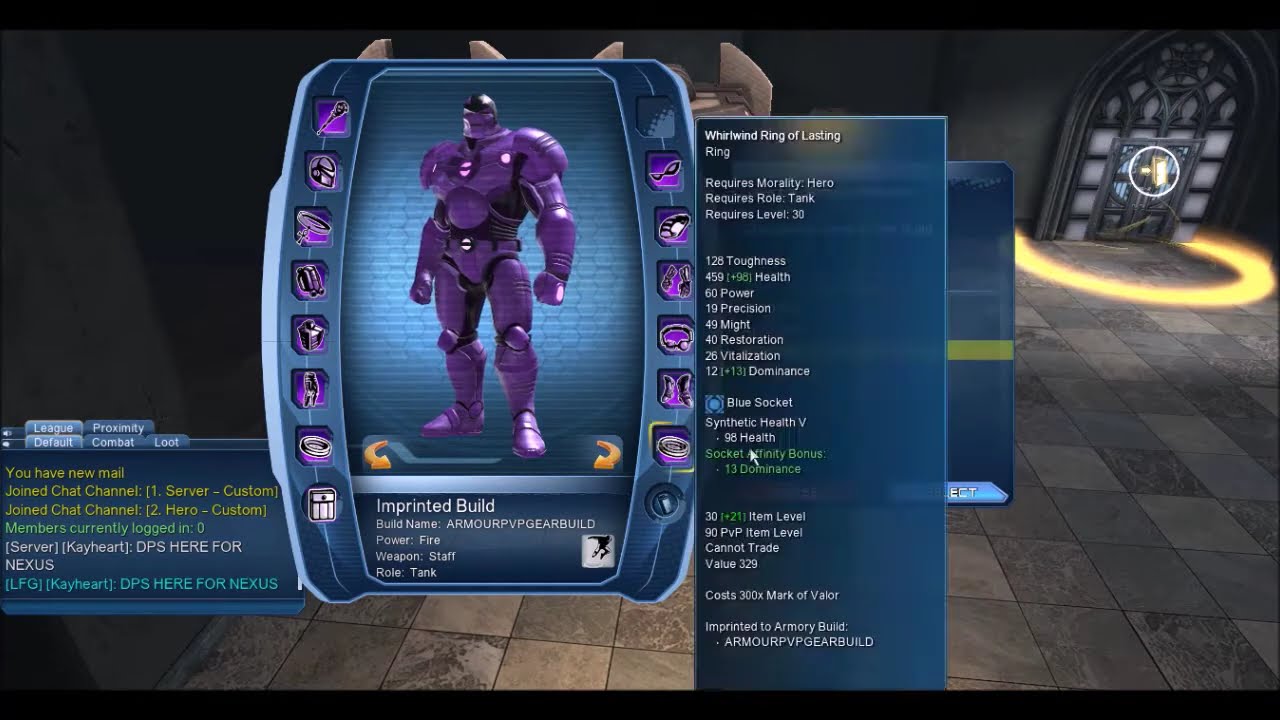 DCUO | Game update 33 Test Server | Multi Armories Set Up - YouTube