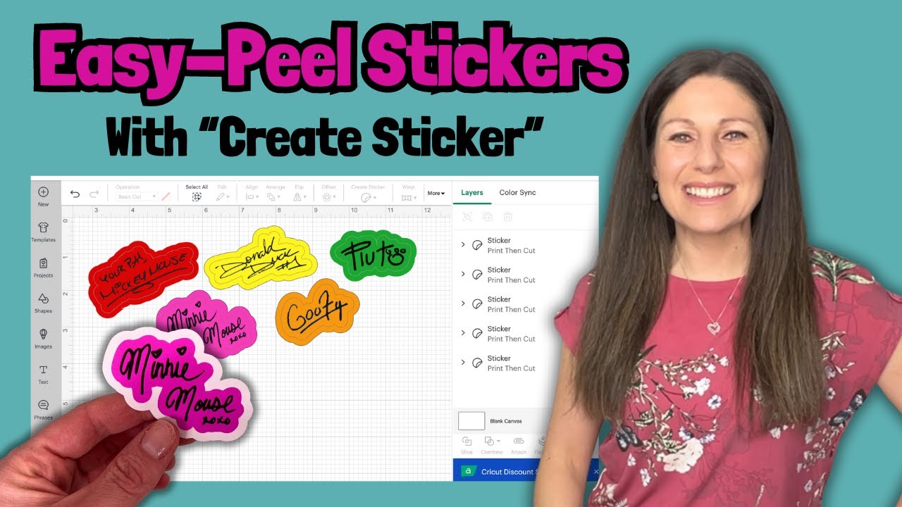 Cricut Easy-Peel Stickers with Create Sticker | DIY Stickers with ...