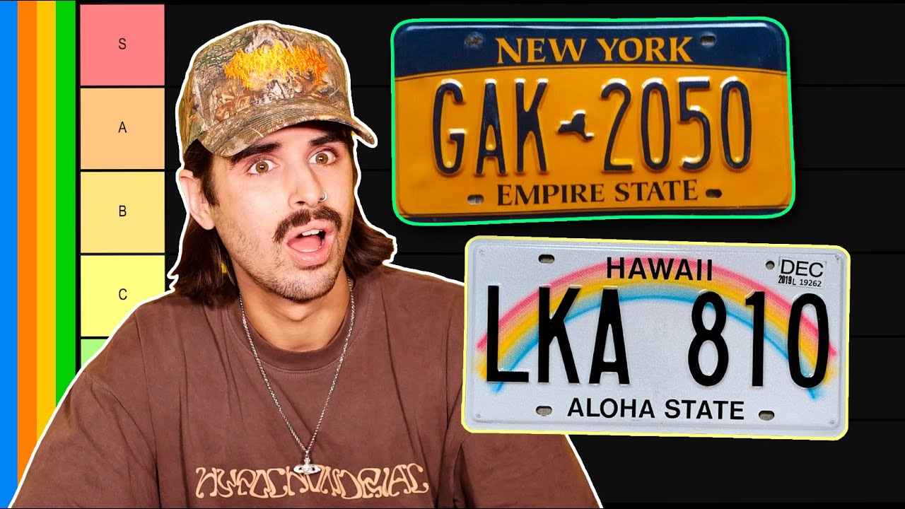 Ranking All 50 U.S. State License Plates - YouTube