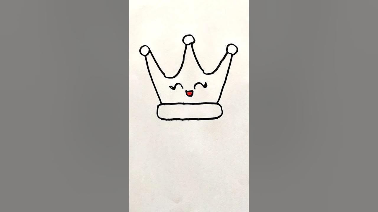رسم تاج 👑/كيفية رسم تاج كيوت وسهل خطوة بخطوة/تعليم الرسم للاطفال/رسم ...