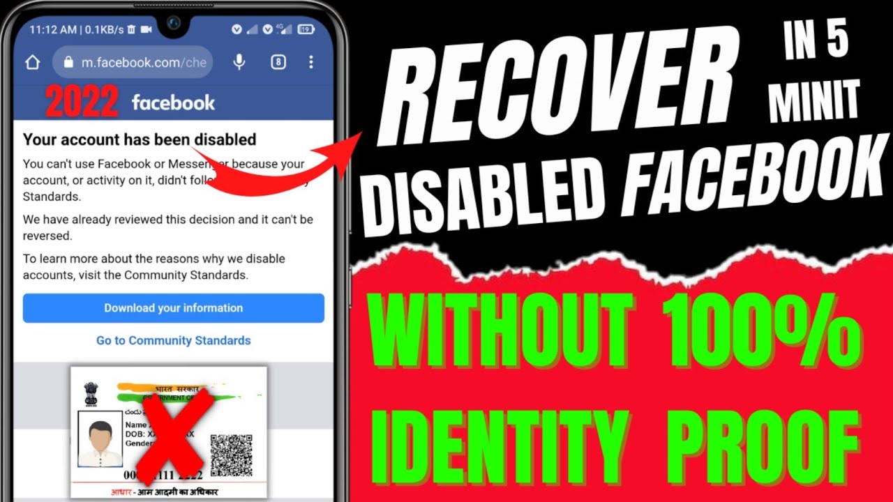 how to recover disabled facebook account 2022 without id | facebook ...