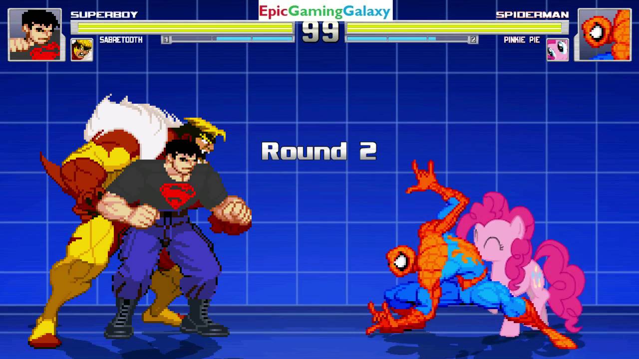 Spider-Man And Pinkie Pie VS Superboy And Sabretooth In A MUGEN Match ...