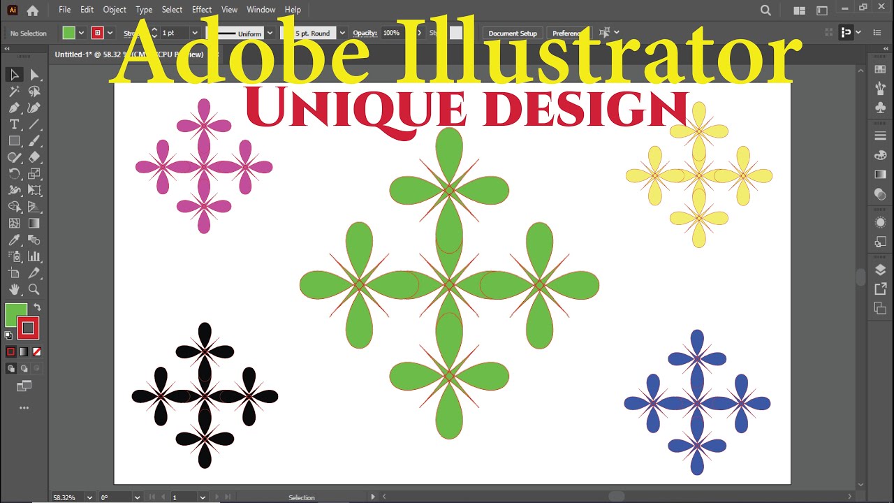 How to make graphic design on Adobe Illustrator || unique design - YouTube