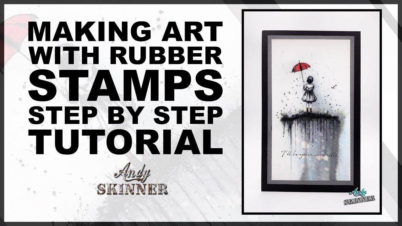 Art With Stamps using the drip technique with Andy Skinner - YouTube