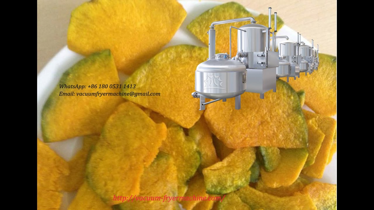 Vacuum frying Pumpkin chips Snack fryer - YouTube