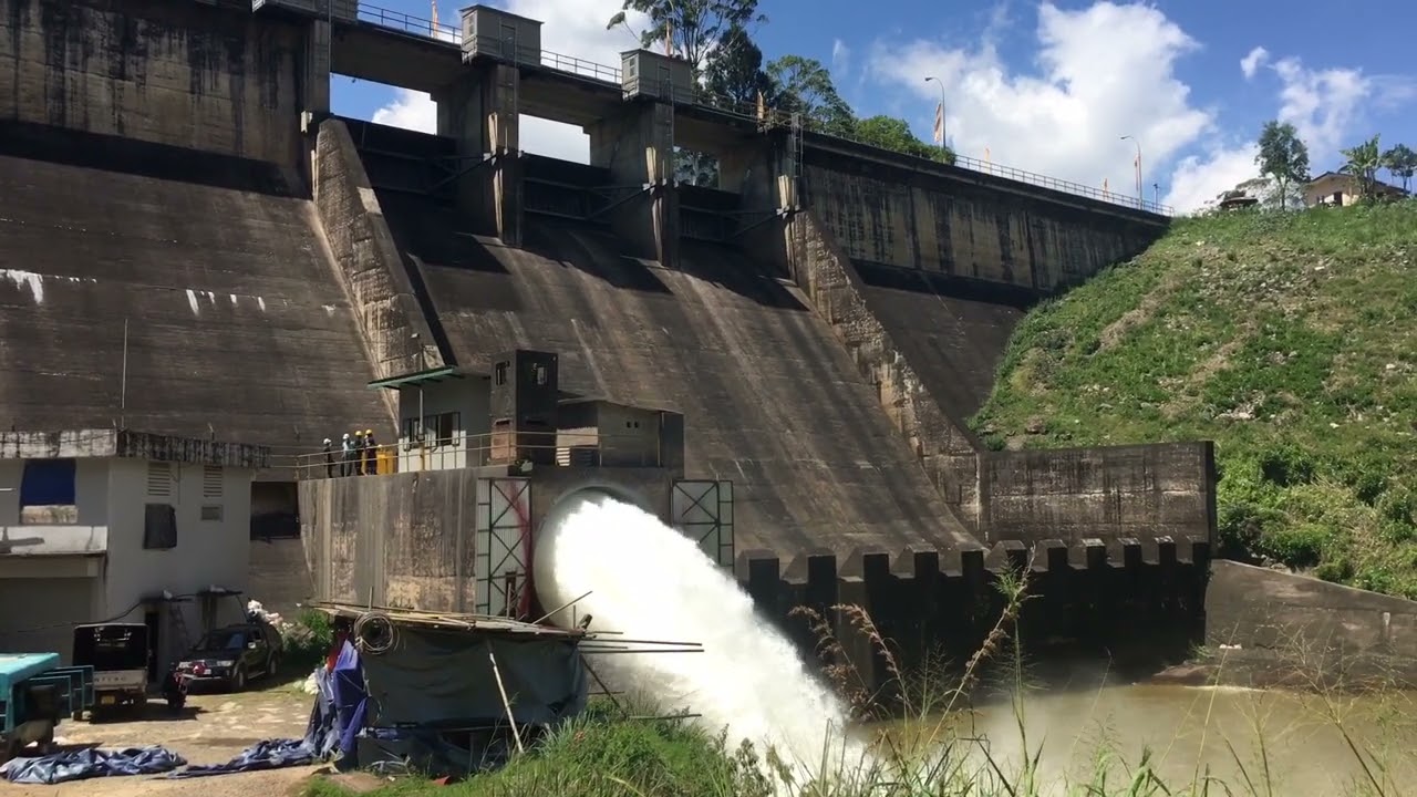 Hydro Power Plant Dam Bottom Outlet Open - YouTube