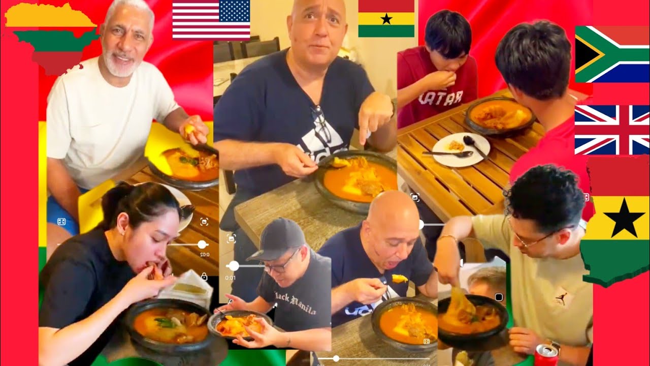 all white fufu party in a restaurant. Ghana food is trending in the ...