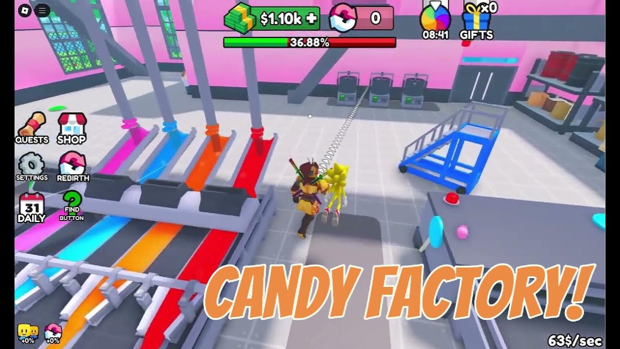 Today we built a Candy Factory in ROBLOX! - YouTube