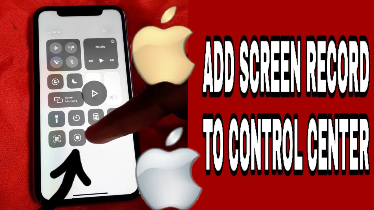 How to add screen record button to control center in "APPLE" - YouTube