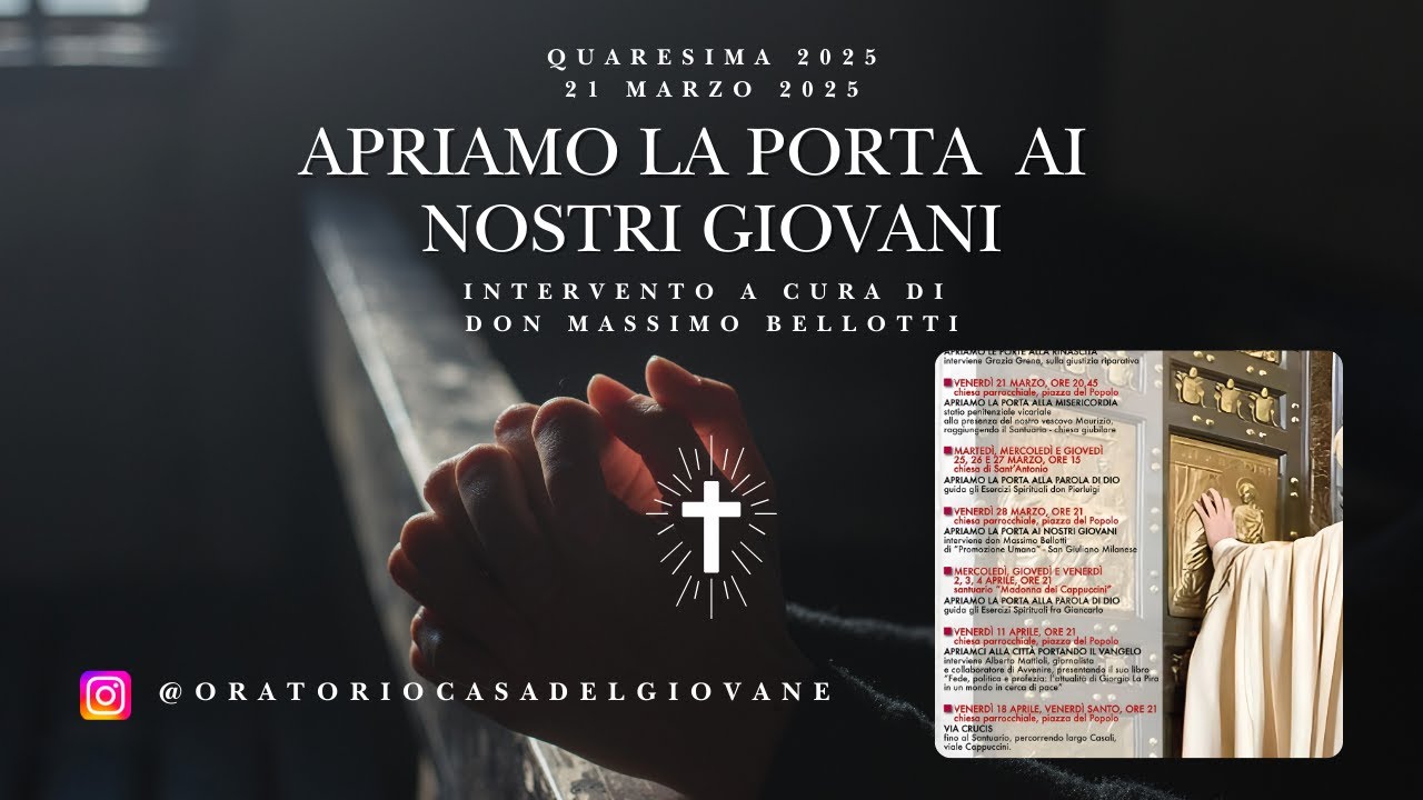 APRIAMO LA PORTA AI NOSTRI GIOVANI - INTERVENTO A CURA DI DON MASSIMO ...
