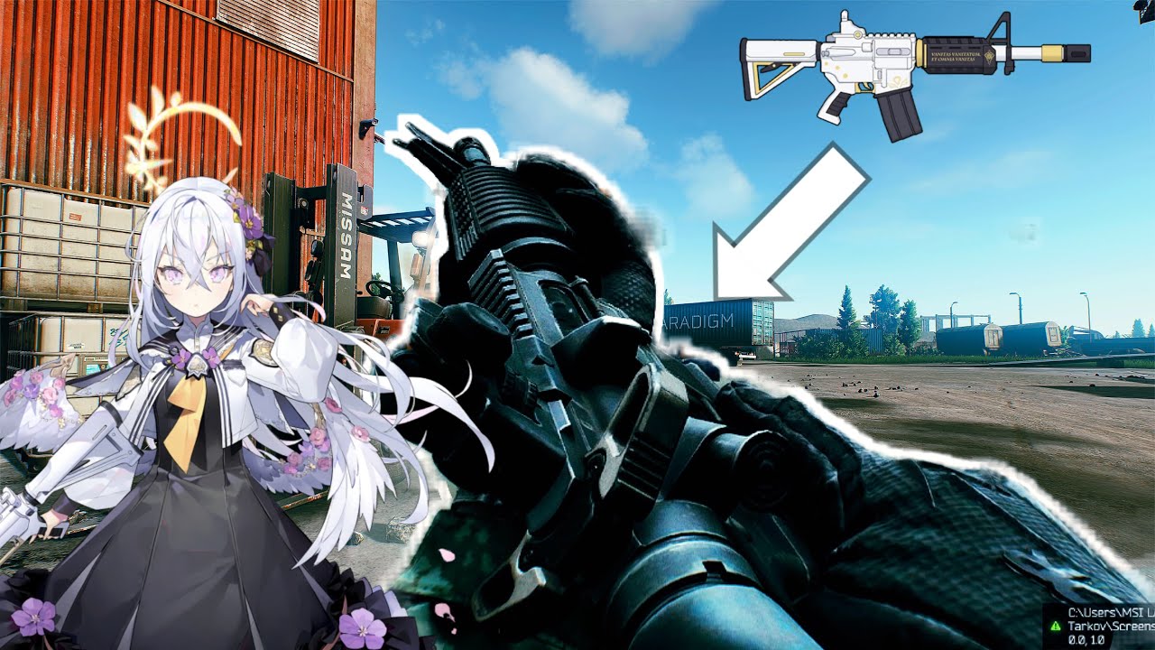 i tried azusa's weapon and used it in raid-M4A1||Escape from tarkov ...