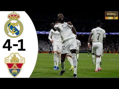 Real Madrid vs Elche 4-1 Highlights | Goals & Best Moments