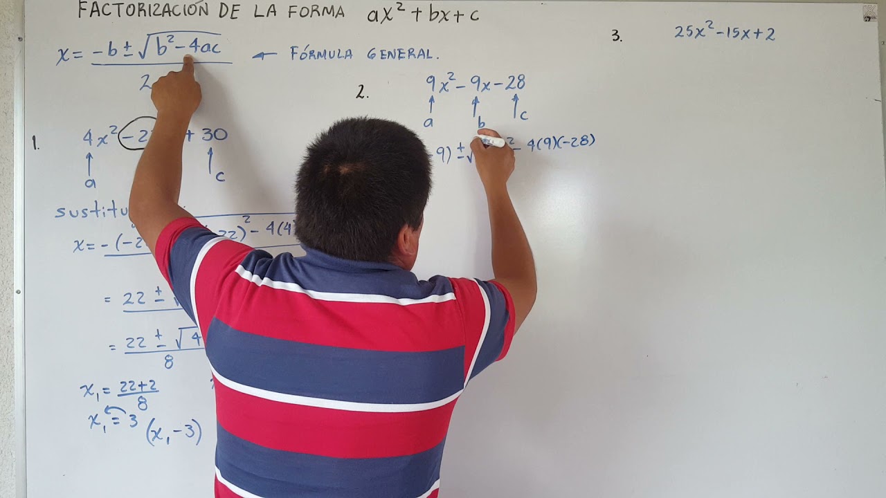 Factorizacion mediante formula general - YouTube