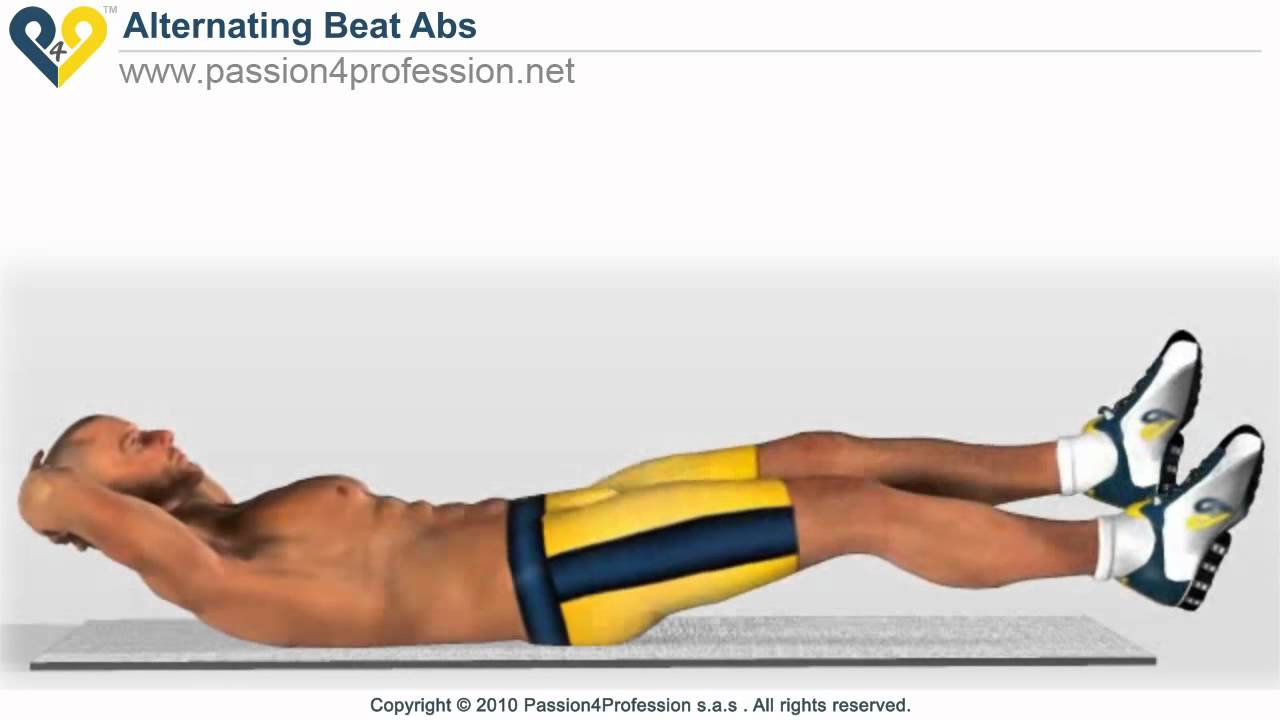Alternating Beat Lower Abs Exercise - YouTube
