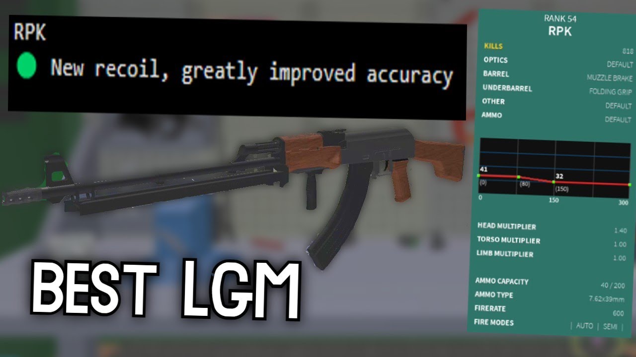 best LMG in PHANTOM FORCES (RPK) - YouTube