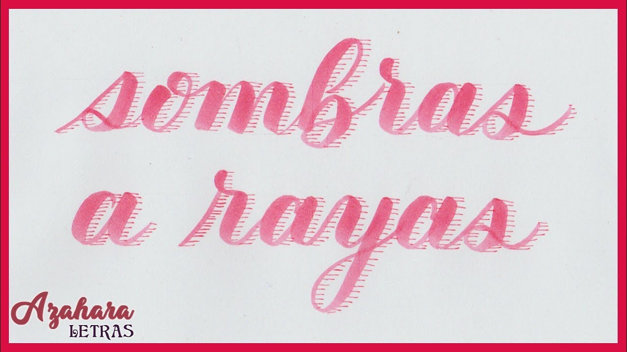 Curso de Lettering - Lección 42: Sombras a rayas - YouTube