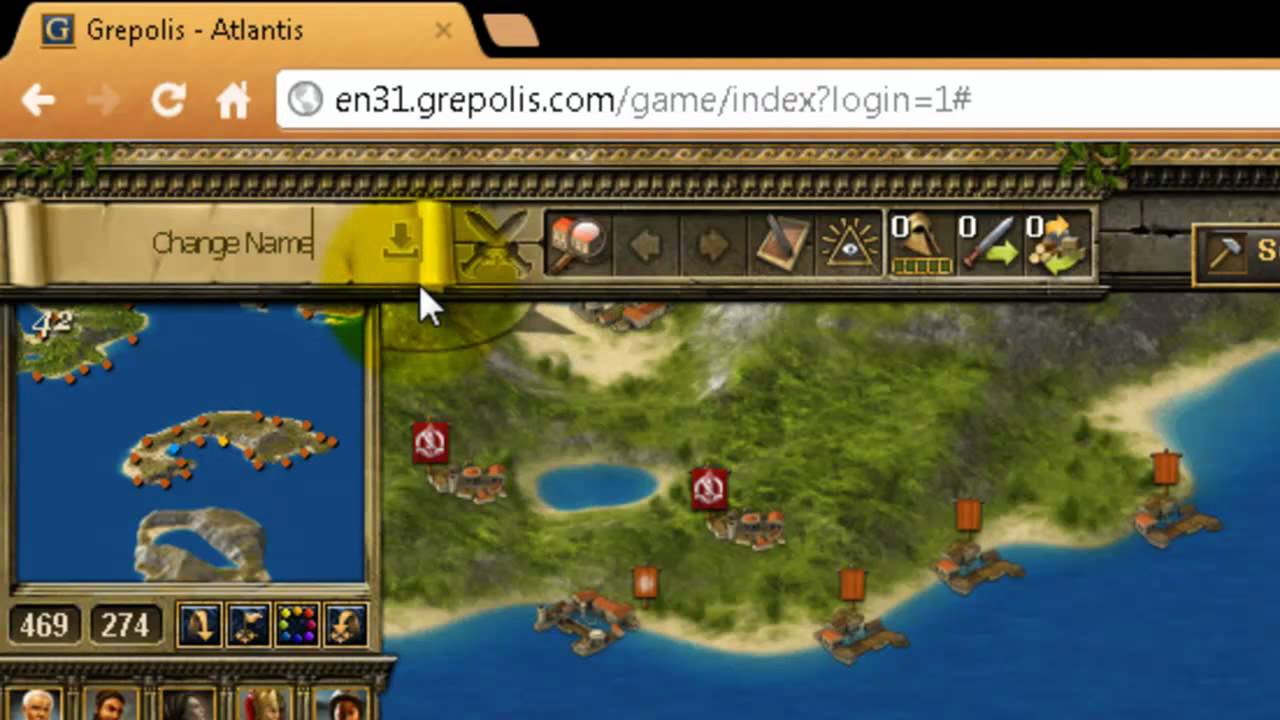Grepolis City Name change - YouTube
