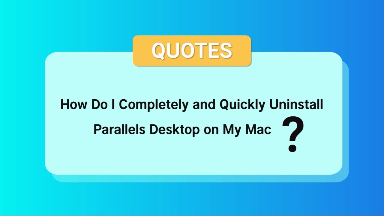 Efficient Ways To Uninstall Parallels On Mac YouTube Efficient Ways To Uninstall Parallels On Mac YouTube