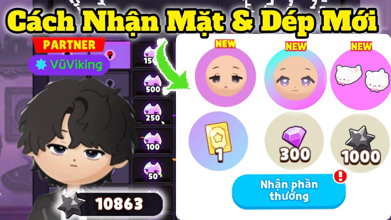 Cách Nhận Dép và Mặt Mới, Nhận 300KC Play Toghether - YouTube