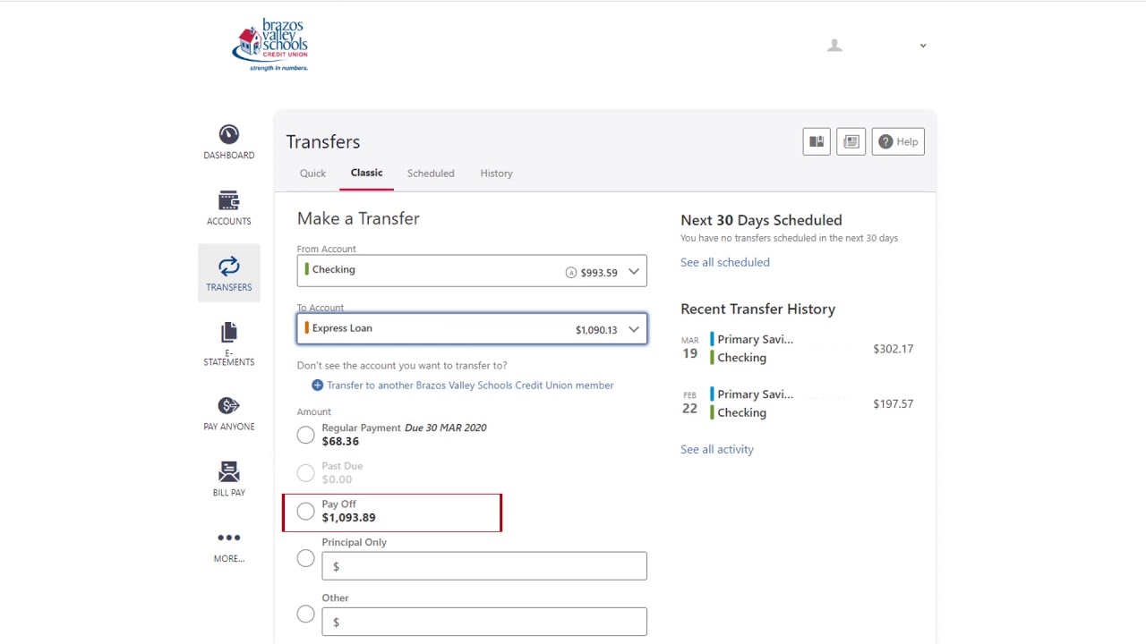 BVSCU Online Banking - How to Make Loan Payments - YouTube