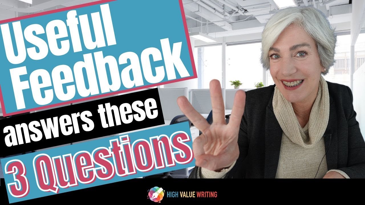 Useful Feedback: Answer These 3 Questions! - YouTube