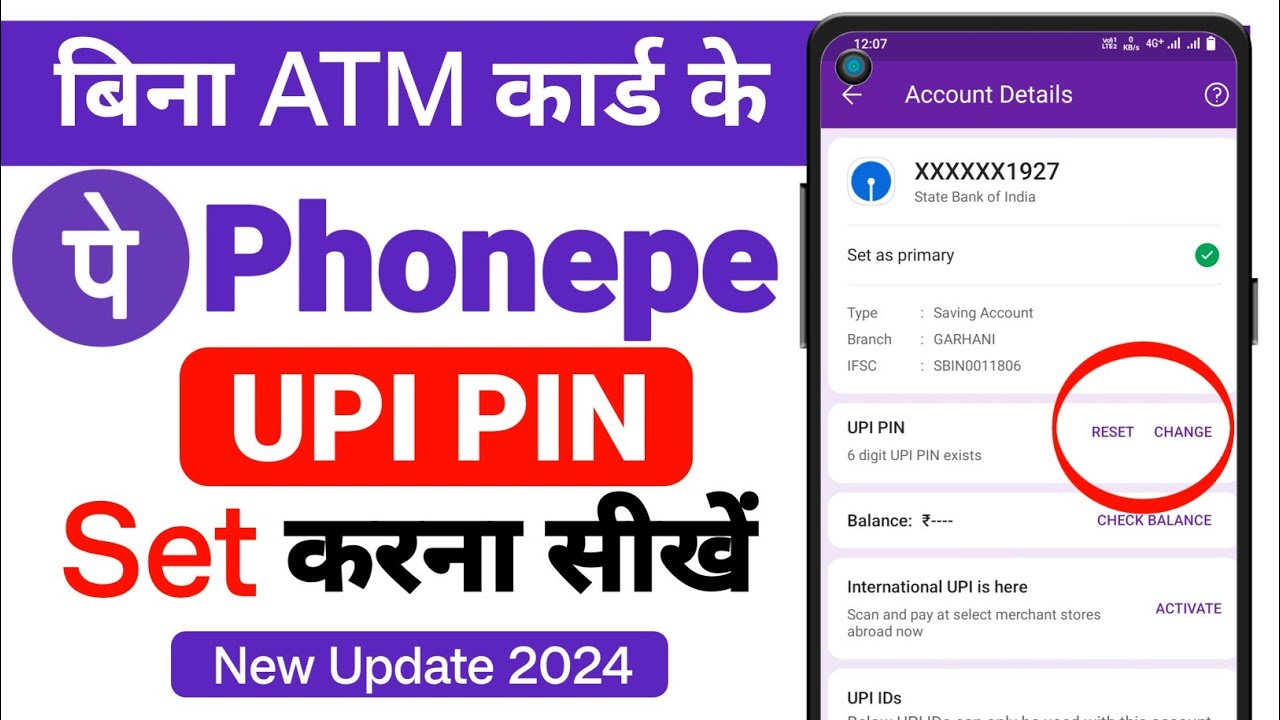 How to set upi pin in phonepe without debit card | Phonepe upi pin bhul ...