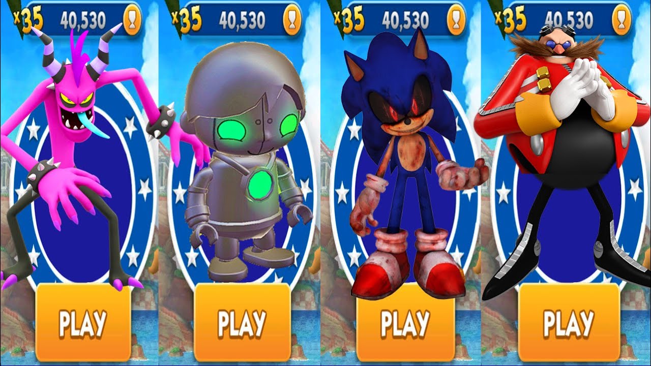 Sonic Dash EXE Sonic vs Tag with Robo Ryan vs All Bosses Gameplay - YouTube