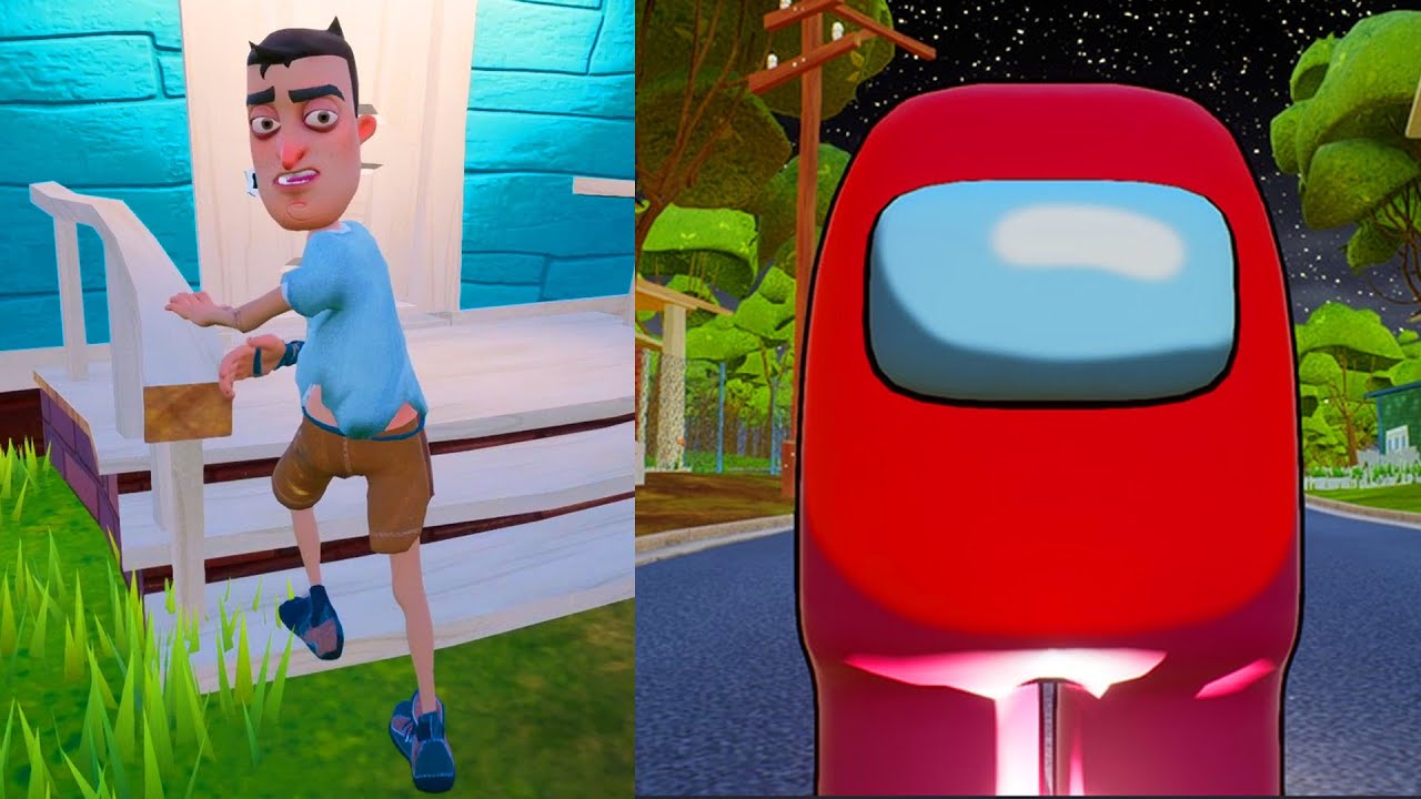 ПРИВЕТ СОСЕД AMONG US прохождение в игре Hello Neighbor - YouTube