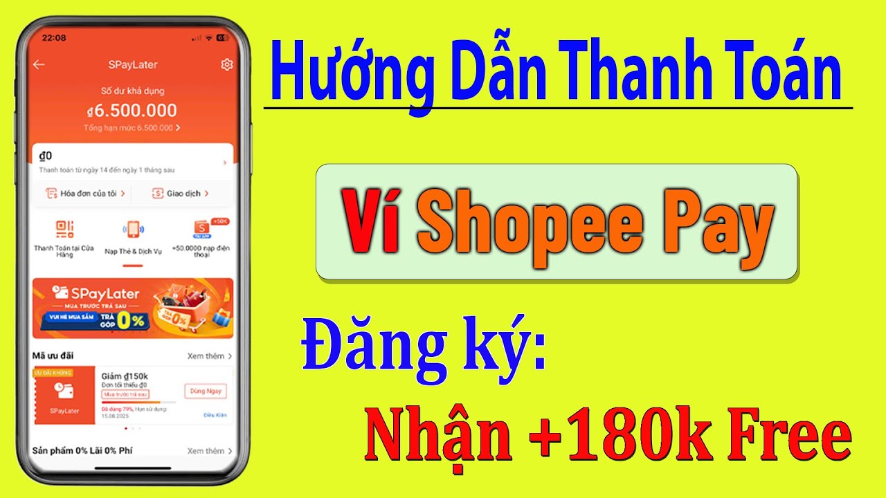 Hướng Dẫn Thanh Toán Ví Shopee Pay - Đăng ký nhận 180k Free | Ví trả ...