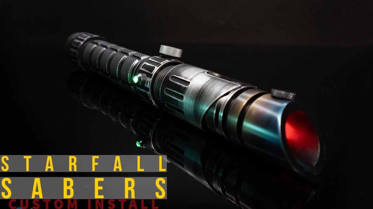 Starfall Sabers Custom Hilt with a Custom Static Chassis - YouTube