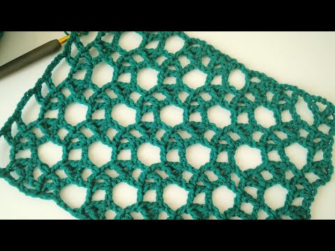 Tığ İşi Örgü Şal/Bluz/Dantel Örneği Yapımı /Easy crochet pattern for Shawls (Eng. Subt.)