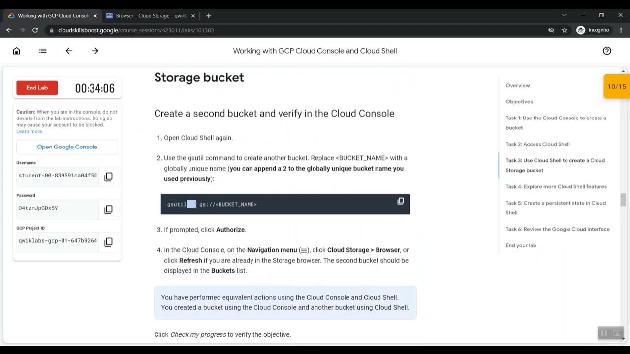 Working with GCP Cloud Console and Cloud Shell(Lab) - YouTube