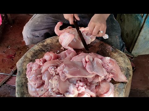 Most Unique Boneless Chicken Cutting Skills || Amazing Chicken Cutting Skills