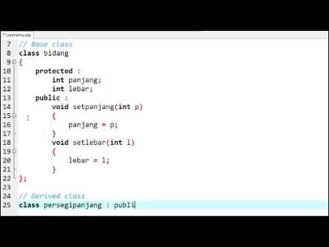 Inheritance Class menggunakan Dev-C++ dengan bahasa C++ - YouTube