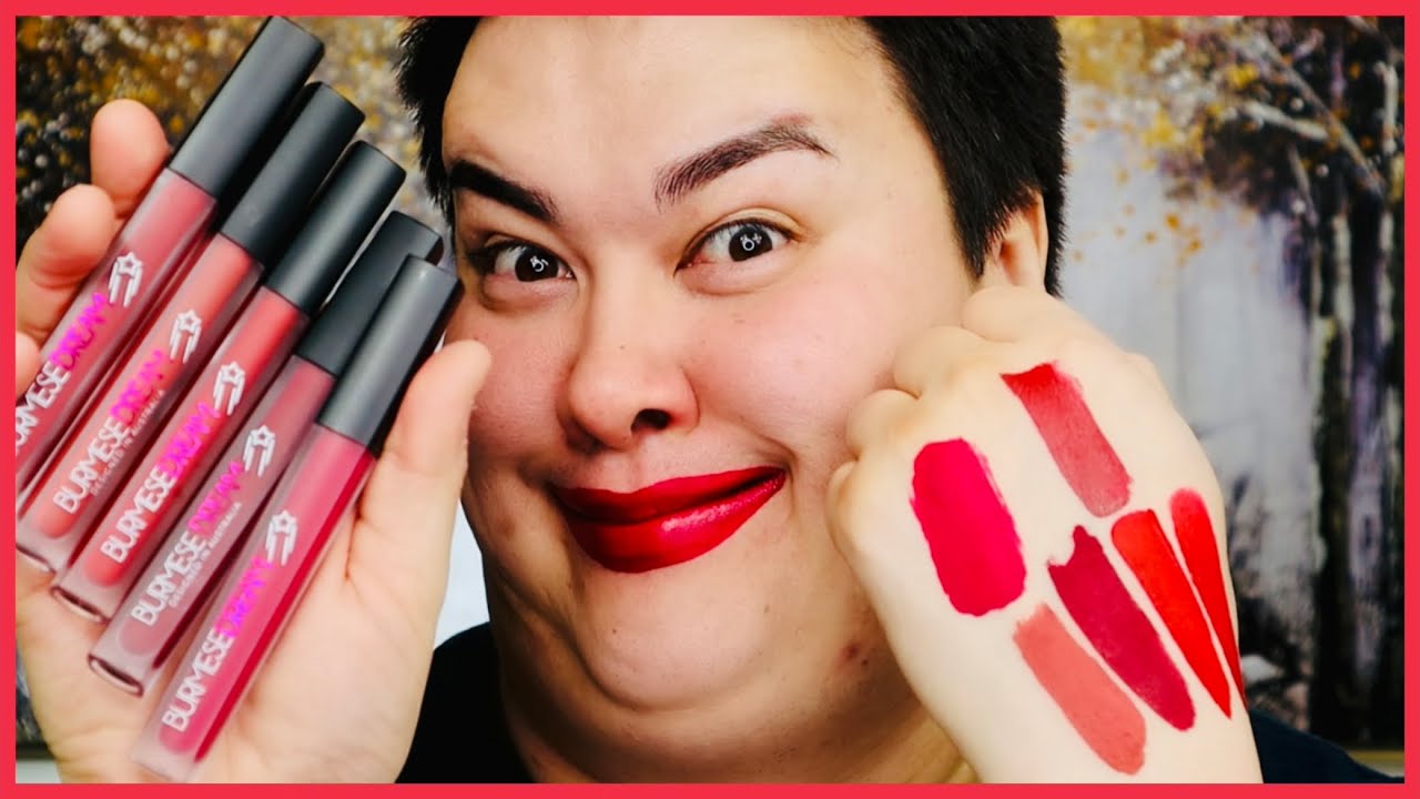 BEST LIQUID LIPSTICK EVER? TRYING OUT BURMESE DREAM LIP PRODUCTS - YouTube