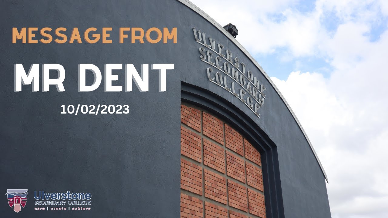 Message From Mr. Dent 10/02/2023 - YouTube