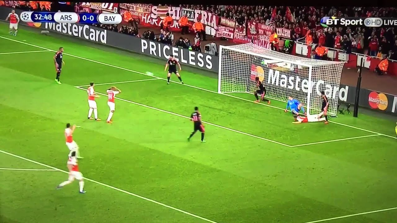 Arsenal V Bayern or Neuer V Wallcott, one handed save! 20.10.15 - YouTube