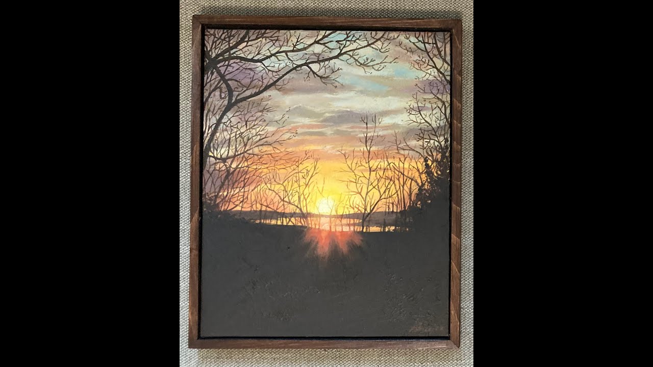 Reservoir Sunset Landscape Oil Painting Timelapse Joseph Grice Art ...