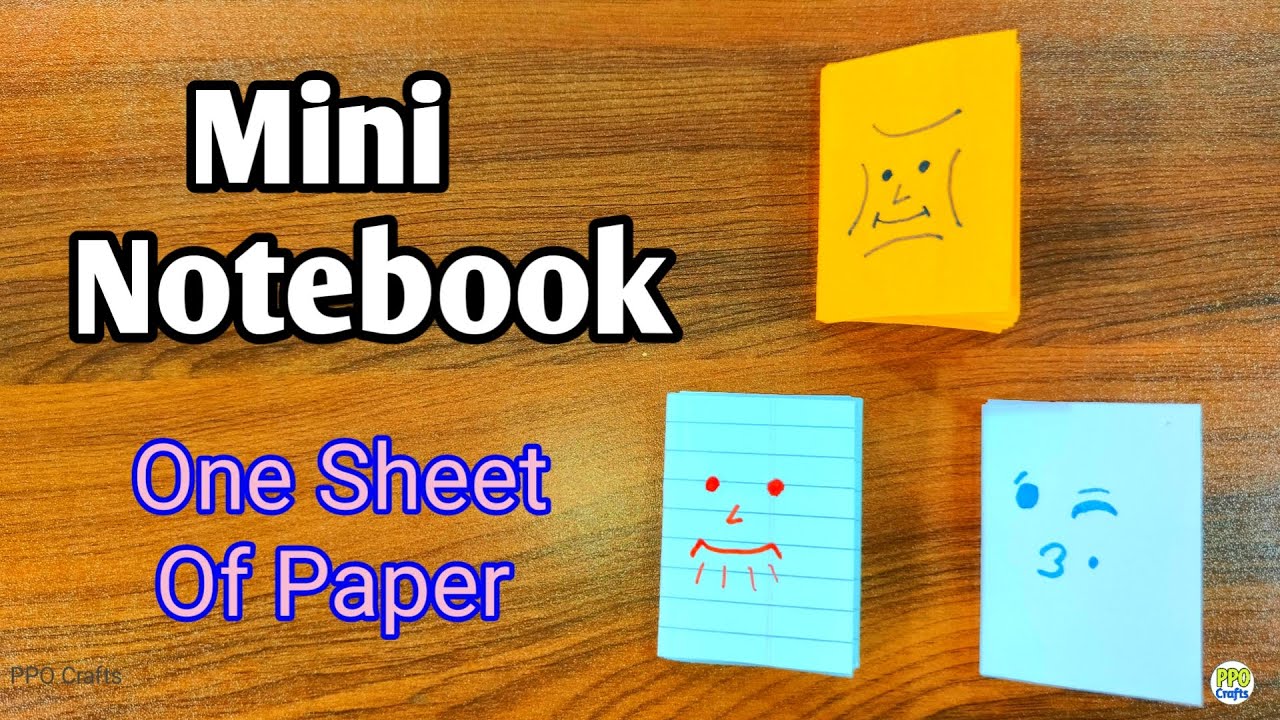 How To Make a Paper Mini Notebook One Sheet Of Paper-Back To Work | DIY ...