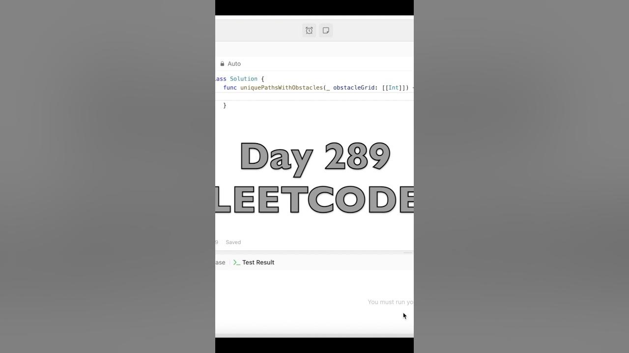 Day 289: LeetCode Problem 63. - Swift #daily #challenge #swiftui #coding #FAANG - YouTube