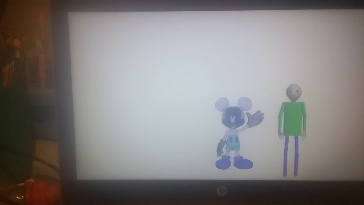 Baldi grounds photo negative mickey and gets grounded. - YouTube