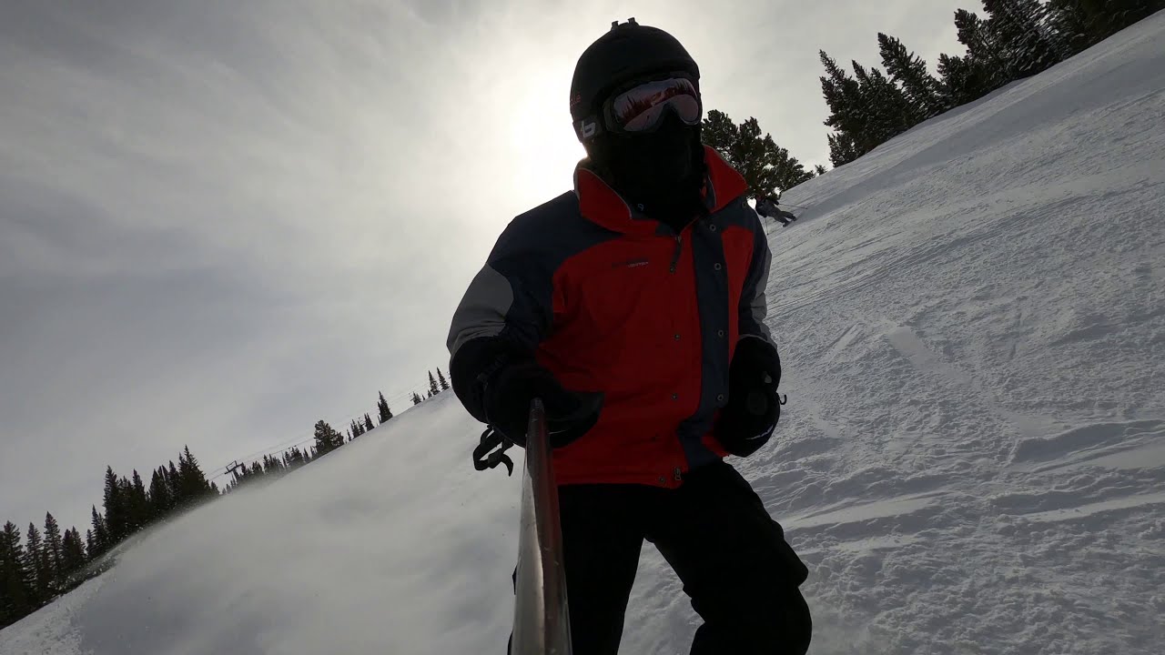 Jake Udell Skiing down the burn with a selfie pole Hero 8 Gopro - YouTube
