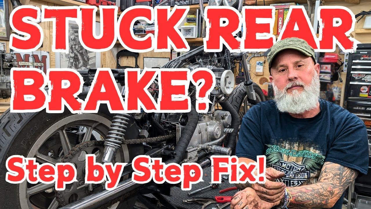 Harley Davidson Rear Brake Troubleshooting – Fixing a Stuck Brake - YouTube