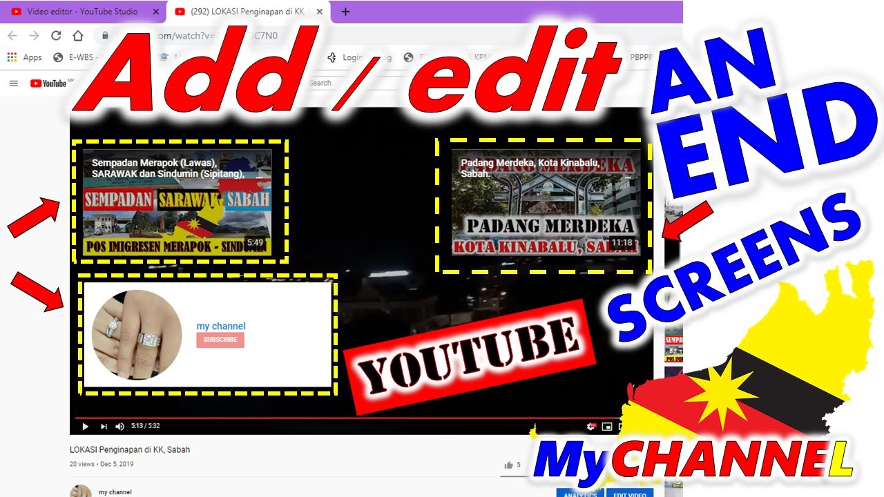 how to Add an end video at the end your video | tutorial add an end ...