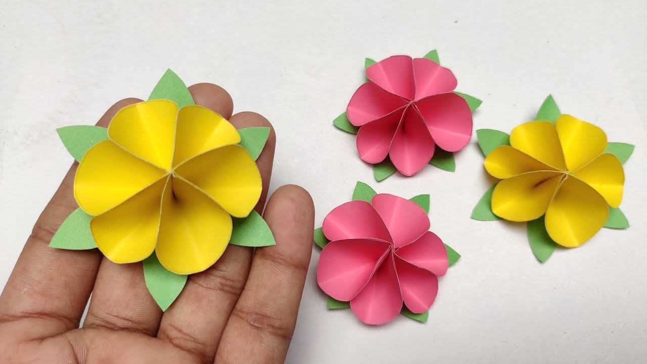 Easy Paper Flowers | kagojer ful | ful banano । Paper Craft - YouTube