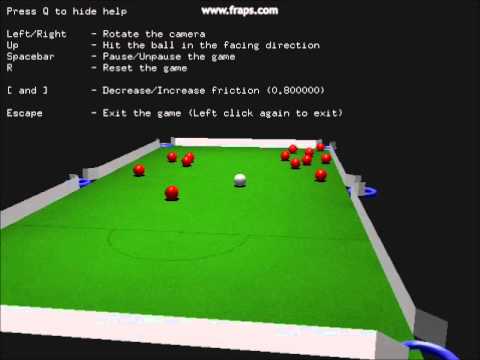 Pool Game (C and OpenGL) - YouTube