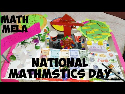 NATIONAL MATHMATICS DAY /MATH MELA /kid math projects - YouTube