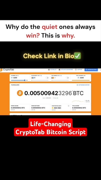 💸 Earn BTC Fast! Cryptotab Hack 2025 Script😱💯 #shorts - YouTube