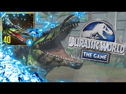 SARCOSUCHUS LEVEL 40! | Jurassic World the Game | Legendary Dinosaur ...