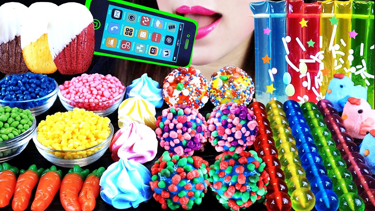 ASMR CHOCO DESSERT iPHONE CHOCOLATE, JELLY NOODLES MINI KYOHOJELLY ...